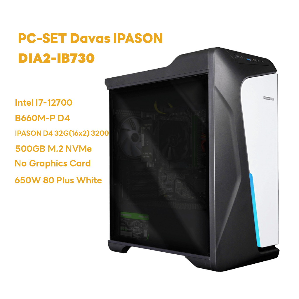 Devas IPASON PC-Set DIA2-IB730 Intel I7-12700
