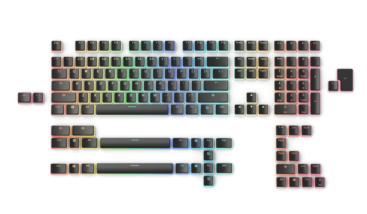 Glorious Aura Keycaps V2 PBT ANSI US 145 Key