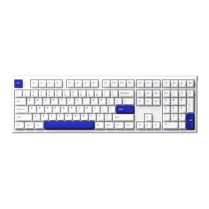 คีย์บอร์ด MonsGeek MG108B Blue on White Wireless Mechanical Keyboard (EN)