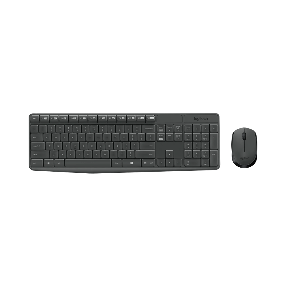 ชุดคีย์บอร์ดและเมาส์ Logitech MK235 Wireless Keyboard & Mouse Combo (TH/EN)