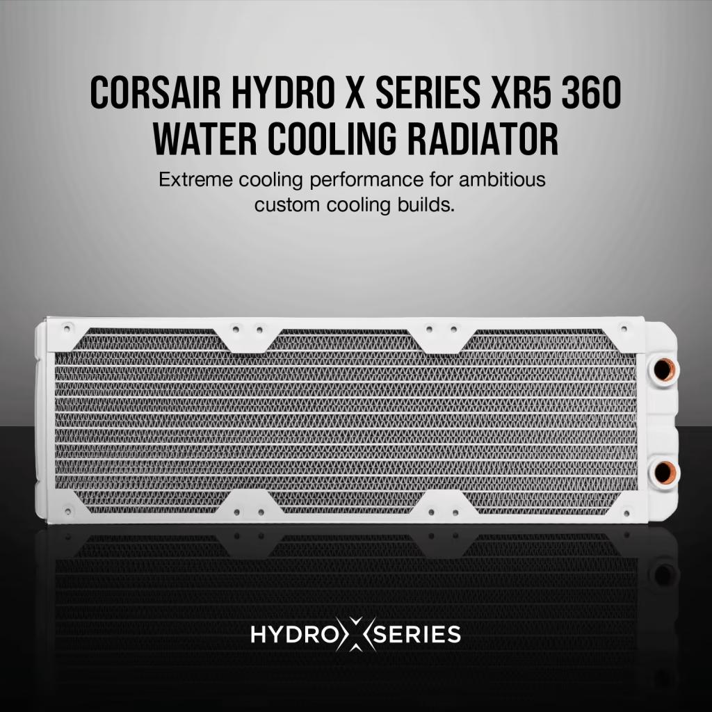 หม้อน้ำ Corsair Hydro X Series XR5 360mm Water Cooling Radiator-White